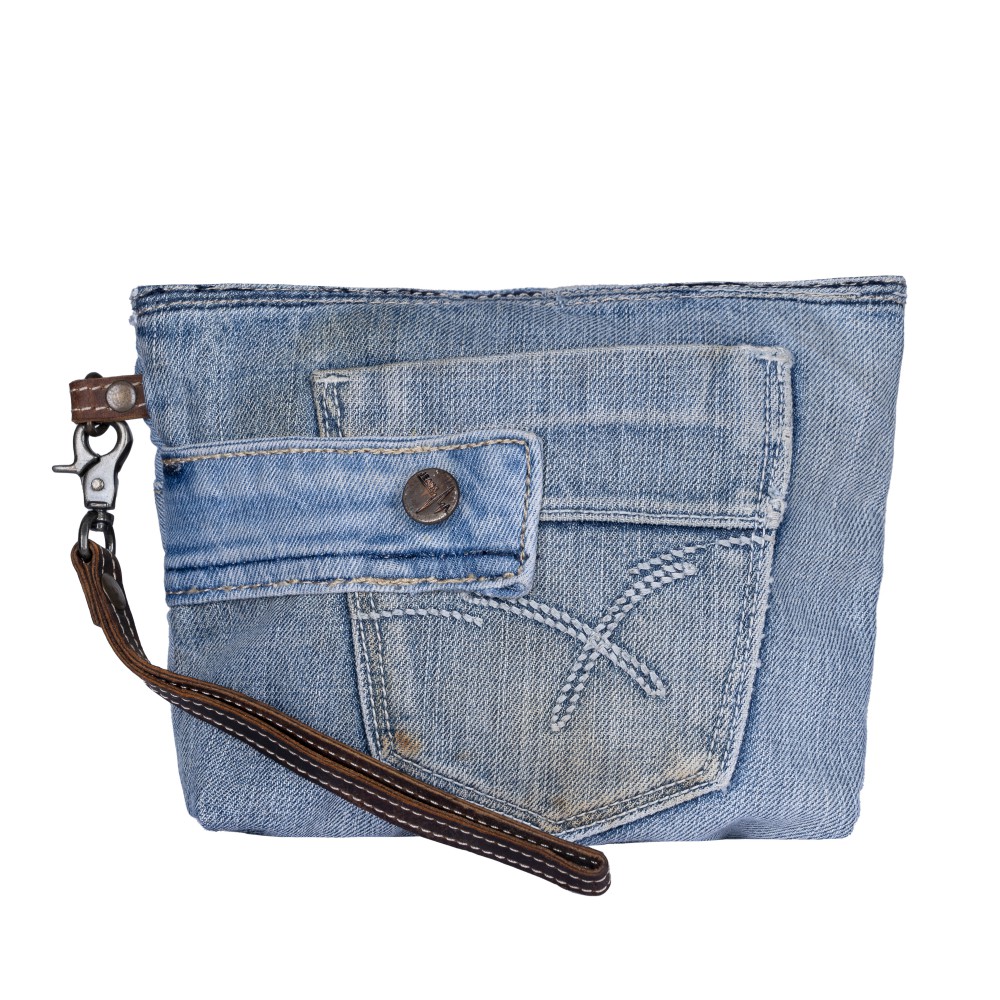 Daxton Denim Pouch - Bhrayna Bags Retail